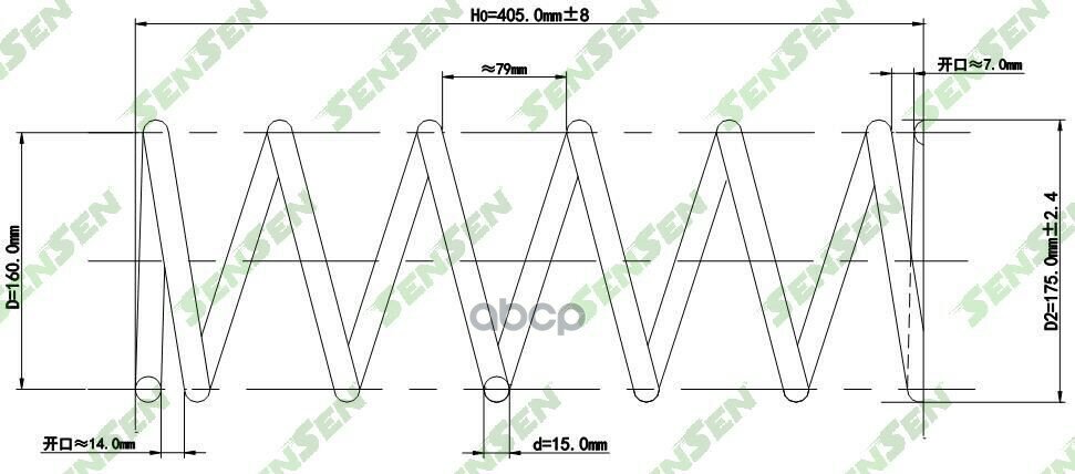SENSEN SCP10114 Пружина подвески задней mitsubishi: pajero ii 90-00 pajero ii 90-00