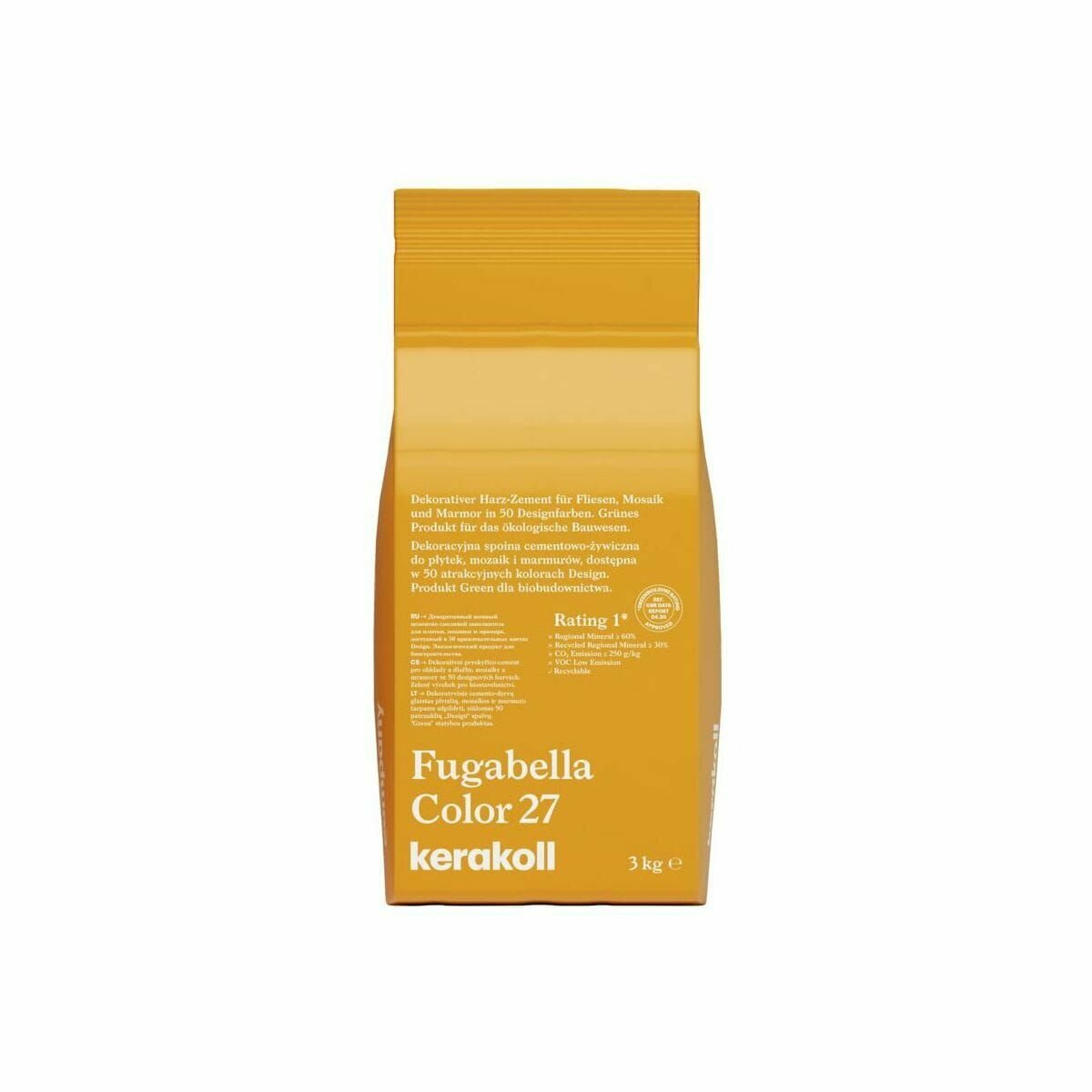 Затирка Kerakoll Fugabella Color цвет 27, 3 кг. Гибридная влагостойкая для плитки. Для ванной, кухни, бассейна.