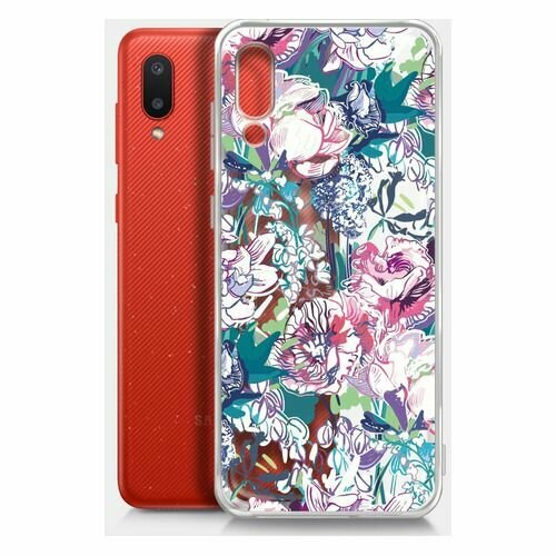 Чехол (клип-кейс) BORASCO ArtWorks, для Samsung Galaxy A02, прозрачный/рисунок [51368]