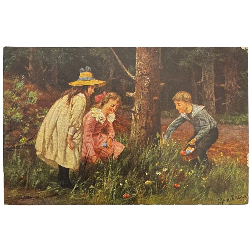 Почтовая открытка "Пасхальные игры" 1900-1917 гг. Германская Империя