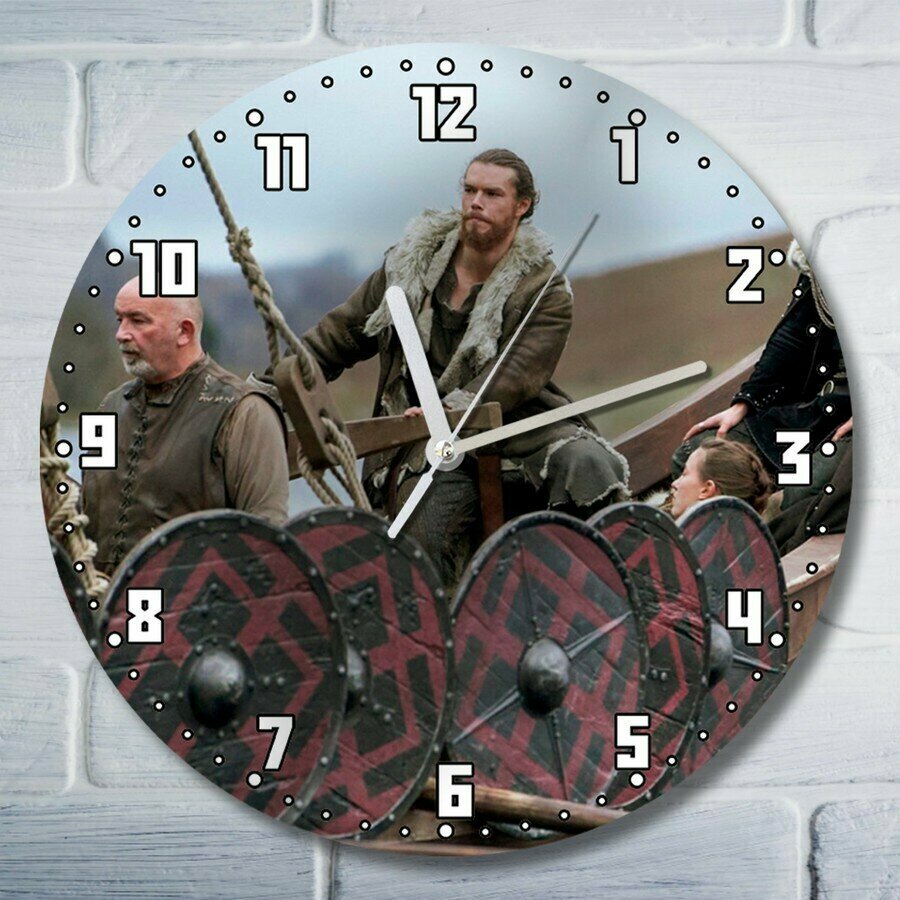 Настенные часы УФ с рисунком сериалы Vikings Valhalla - 3985