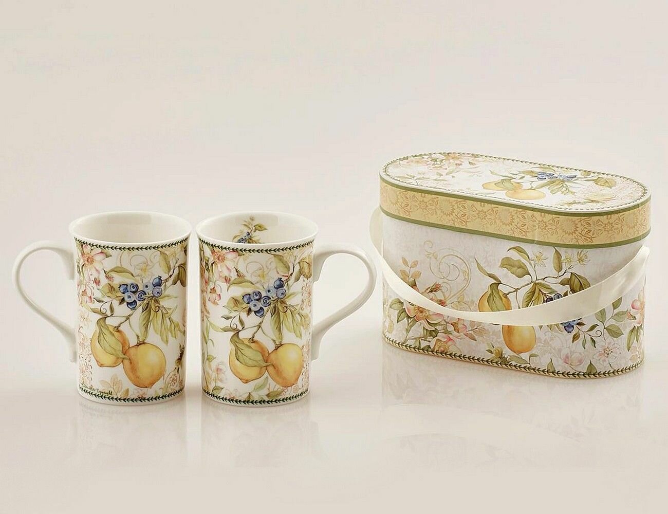 Набор чашек, фарфор, 11 см, 2 шт, EDG