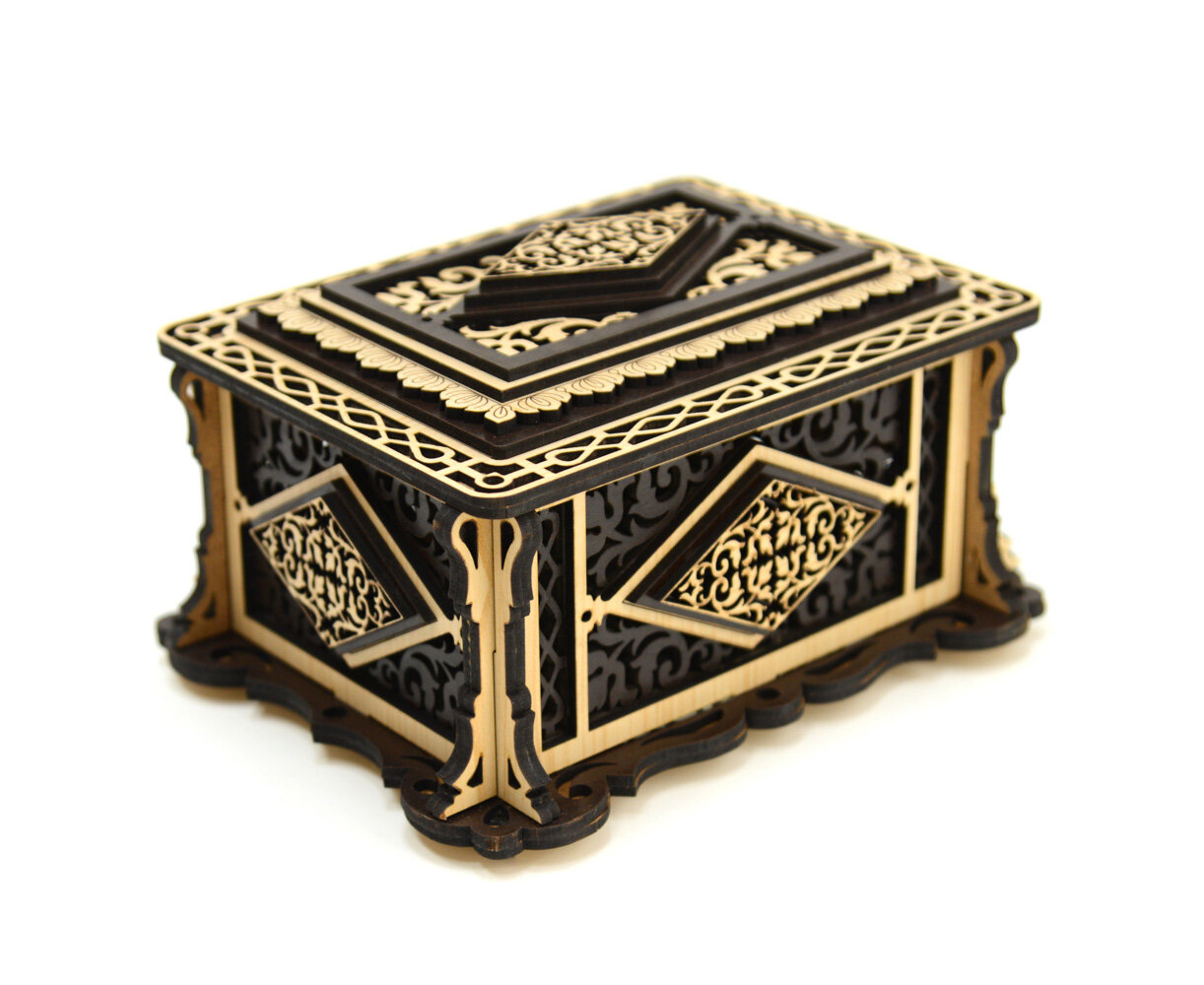 Шкатулка деревянная "Узор"