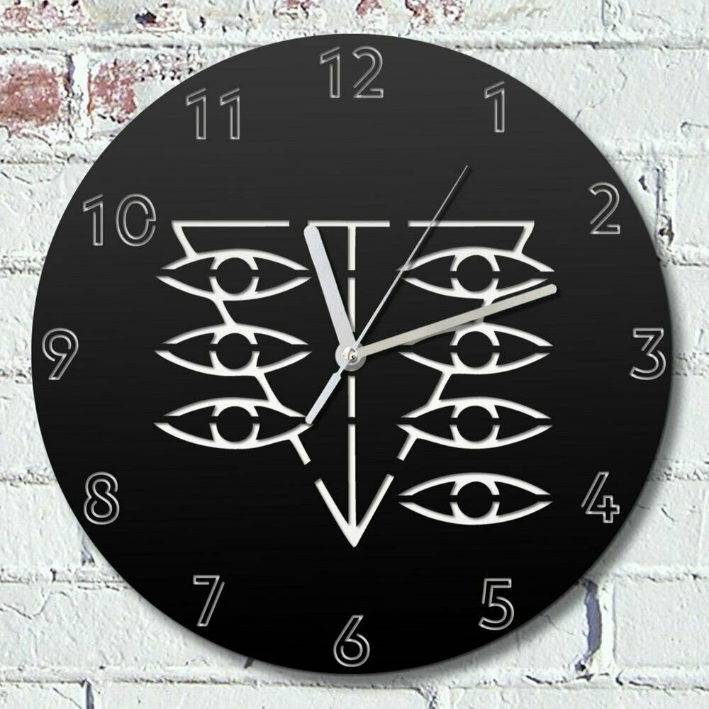 Настенные деревянные бесшумные часы Аниме Neon Genesis Evangelion - 2251