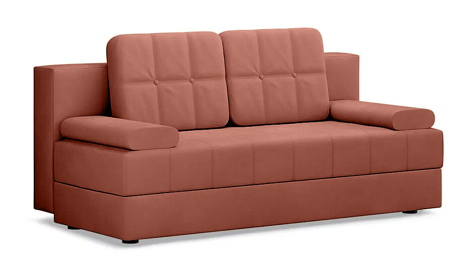 Диван раскладной Аура 7, механизм еврокнижка, в цвете коричневый (Velutto 55)