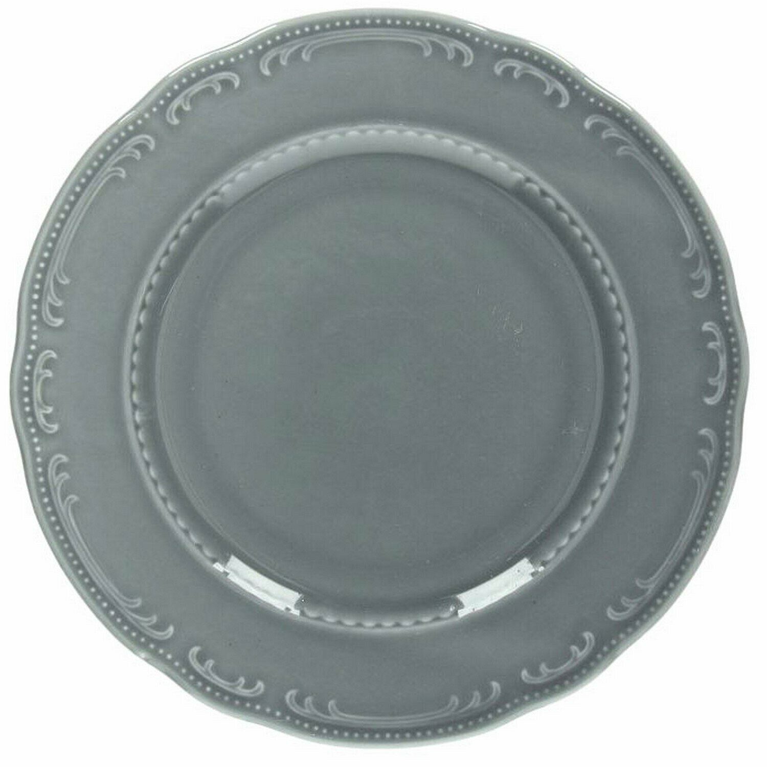 Тарелка Tognana В. Виена Шарм мелкая 210х210х20мм, фарфор, серый