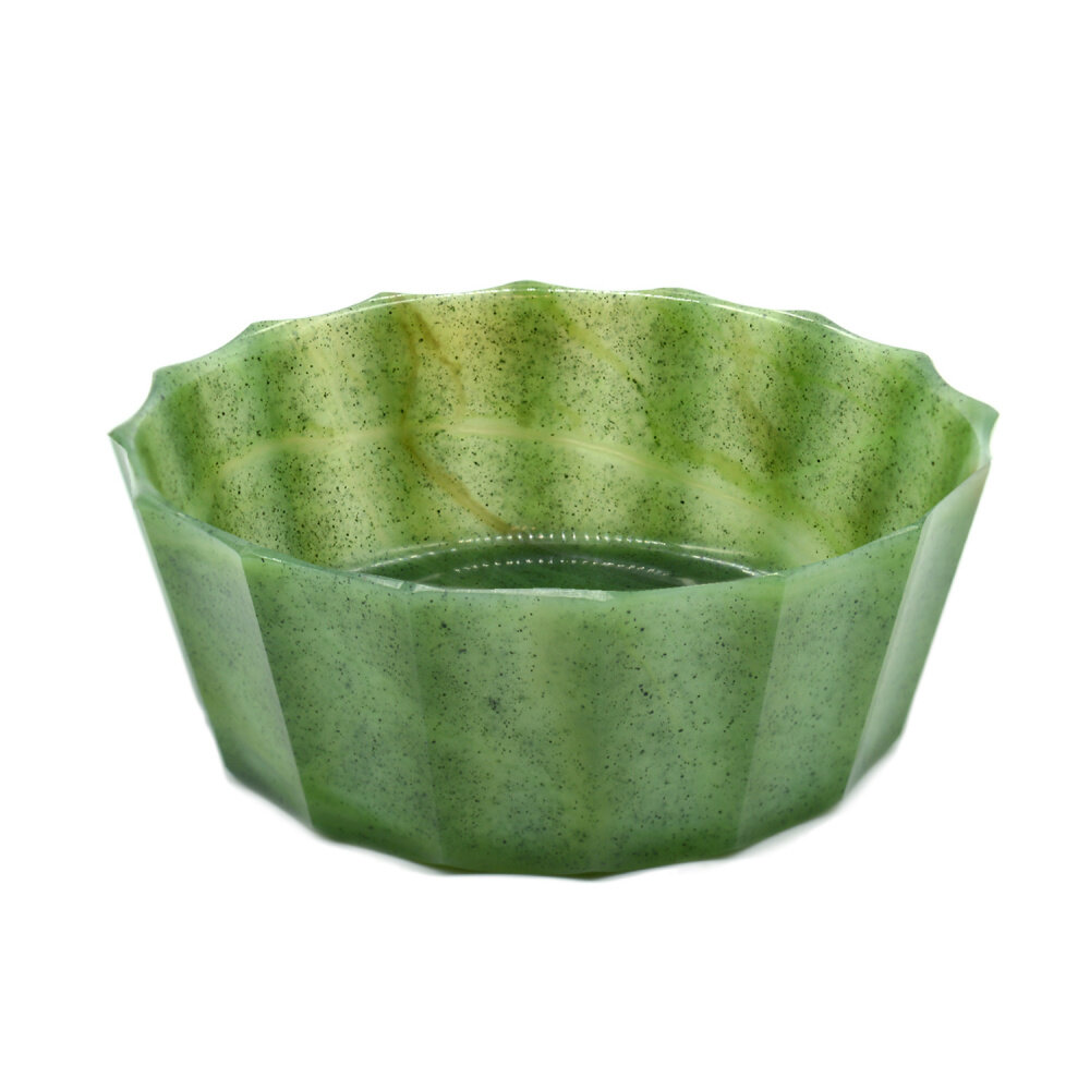 Розетка с гранями из нефрита 105*105*40мм .