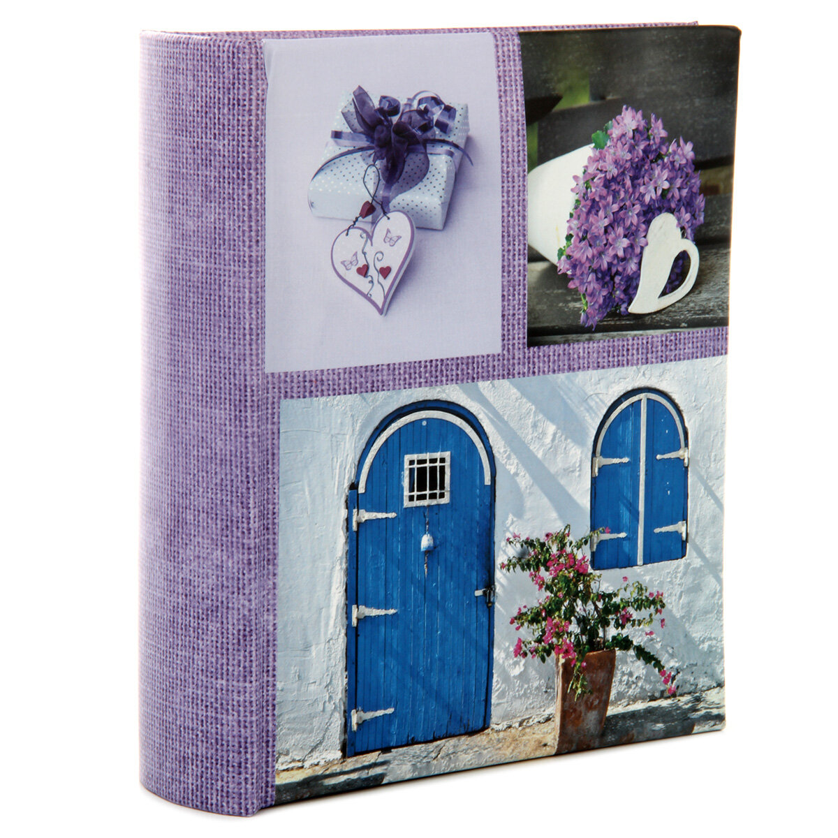Детский альбом для 100 фотографий 10х15 см, кармашки, ассорти, дом, фиолетовый GF 5997