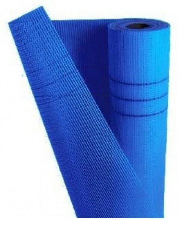 Сетка стеклотканевая фасадная синяя 5х5мм 160 г/м2 20м2