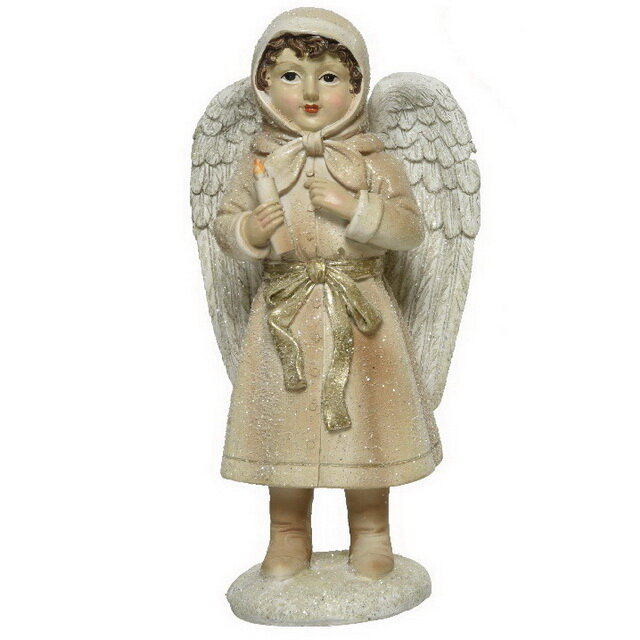 Новогодняя фигурка Ангел Агнетта со свечой 19 см, Kaemingk (Кейминг), 520649-1