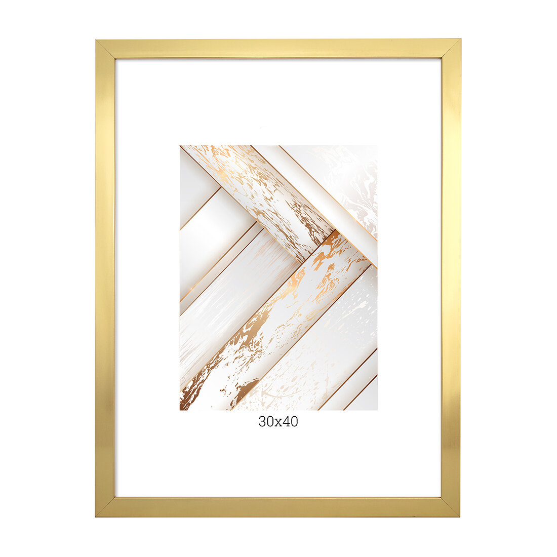 Фоторамка, рамка для фотографии, постера, вышивки, мозаики 30х40 см, gold, золотистая GF 5919