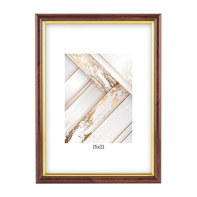 Рамка для фотографии, постера, рисунка, фоторамка 15х21, классика, с ножкой-подставкой, венге GF 6094