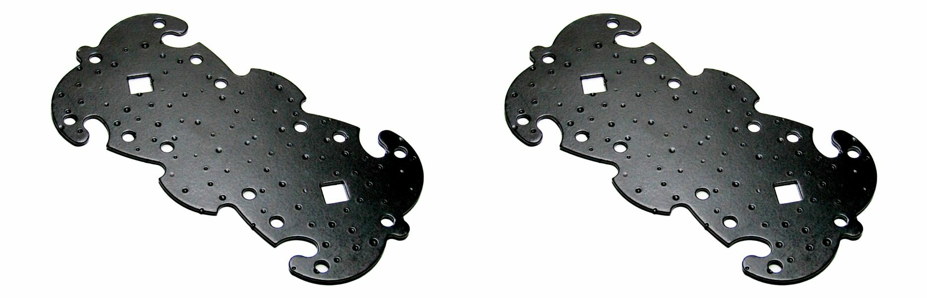 Пластина крепёжная фигурная ноэз ПКФ 205-100-SL черный матовый (комплект 2 штуки)