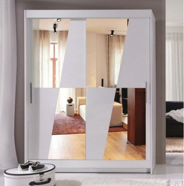 Шкаф-купе Амадеус-37 для одежды с зеркалом двухдверный 120*200*60