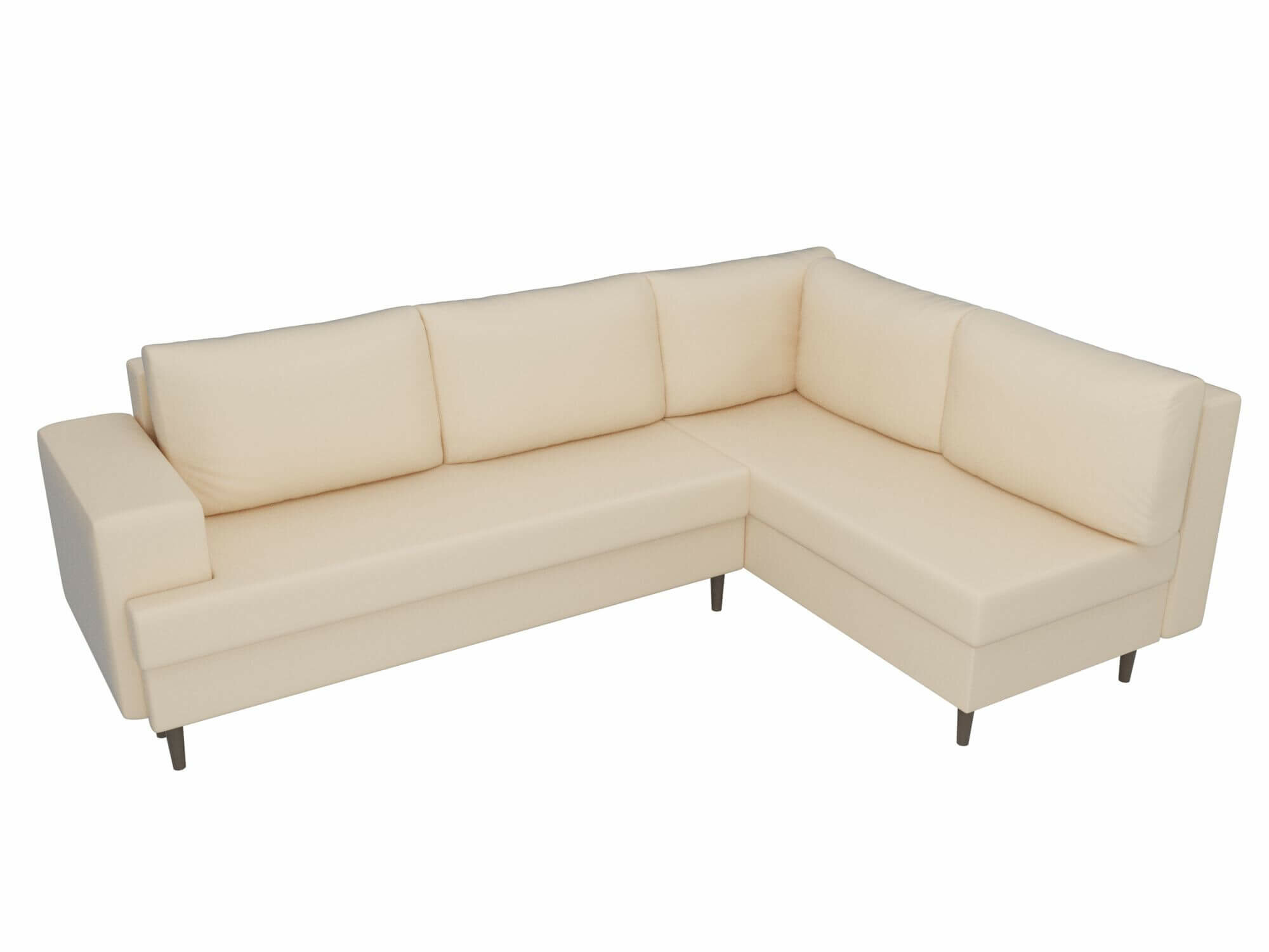 Artum Угловой диван Сильвана эко кожа бежевый правый