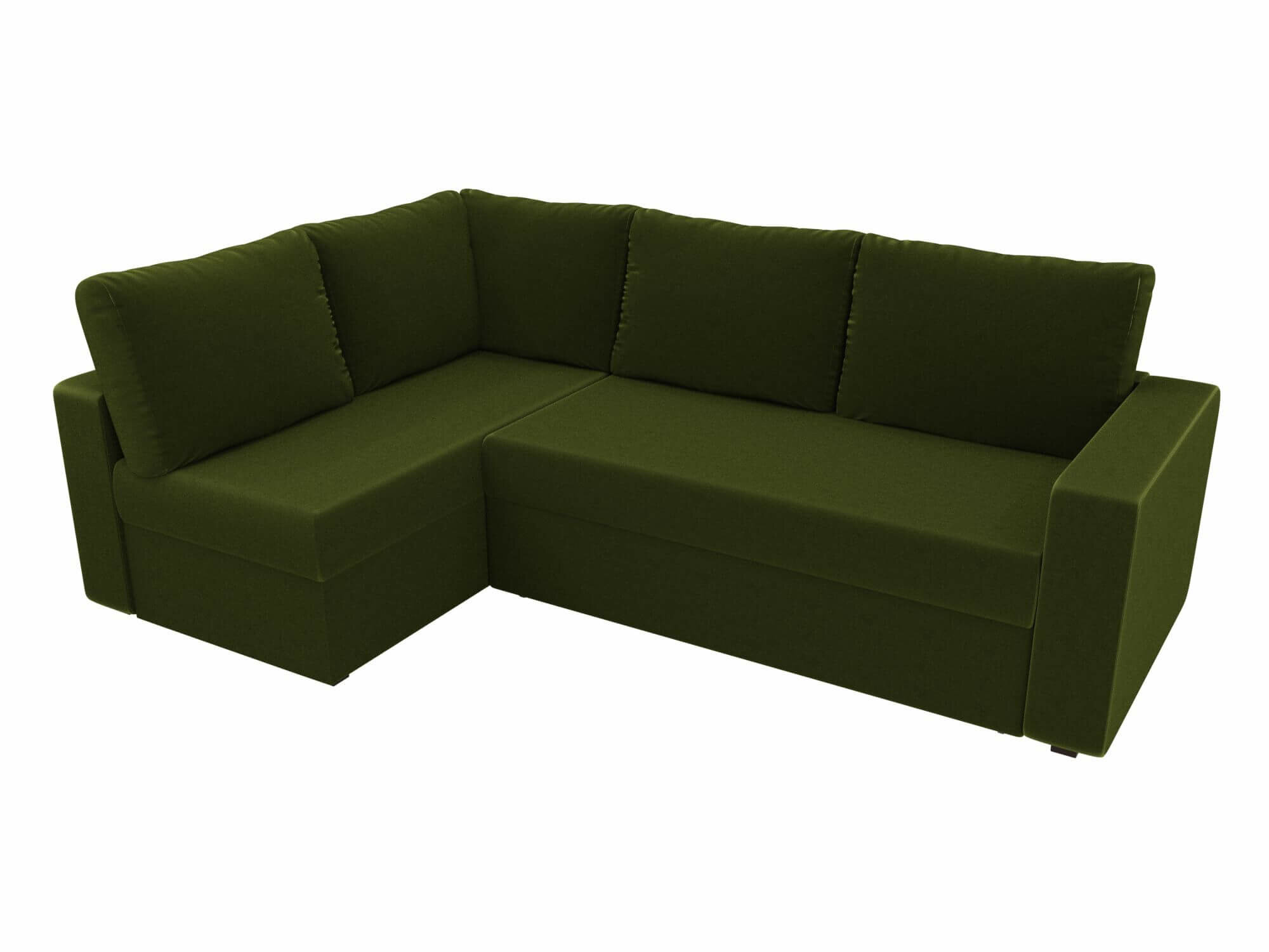 Artum Угловой диван Оливер микровельвет зеленый левый