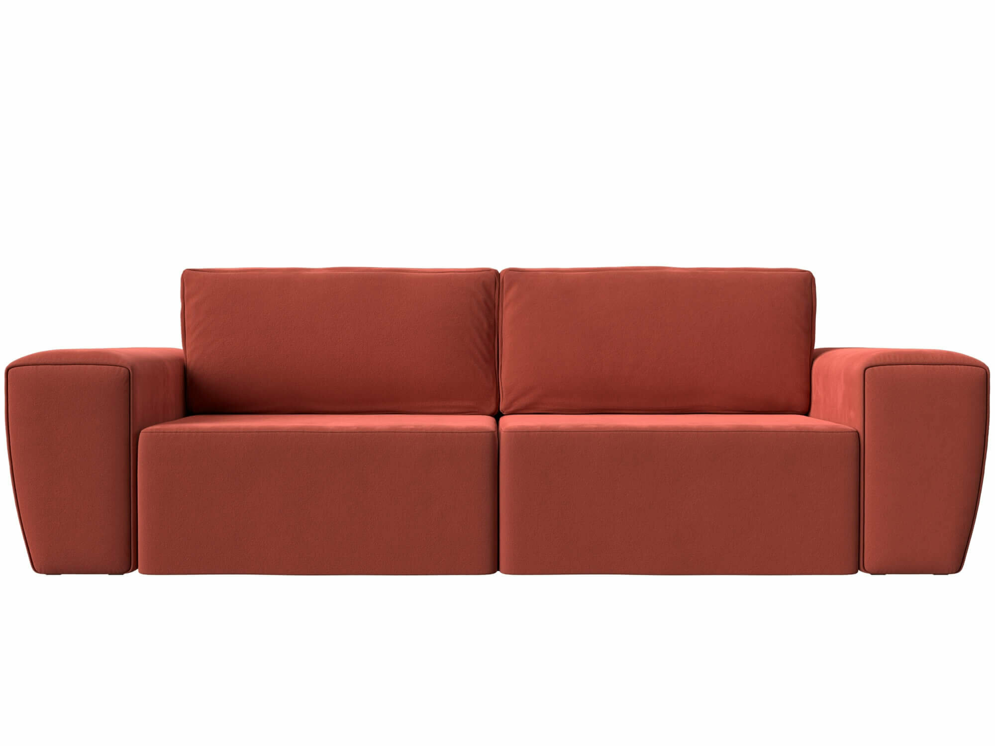 Artum Прямой диван Беккер вельвет коралловый