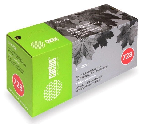 К-ж Canon 728 для MF4410/MF4430/MF4450/MF4550D/MF4570DN/MF 4580DN, Cactus