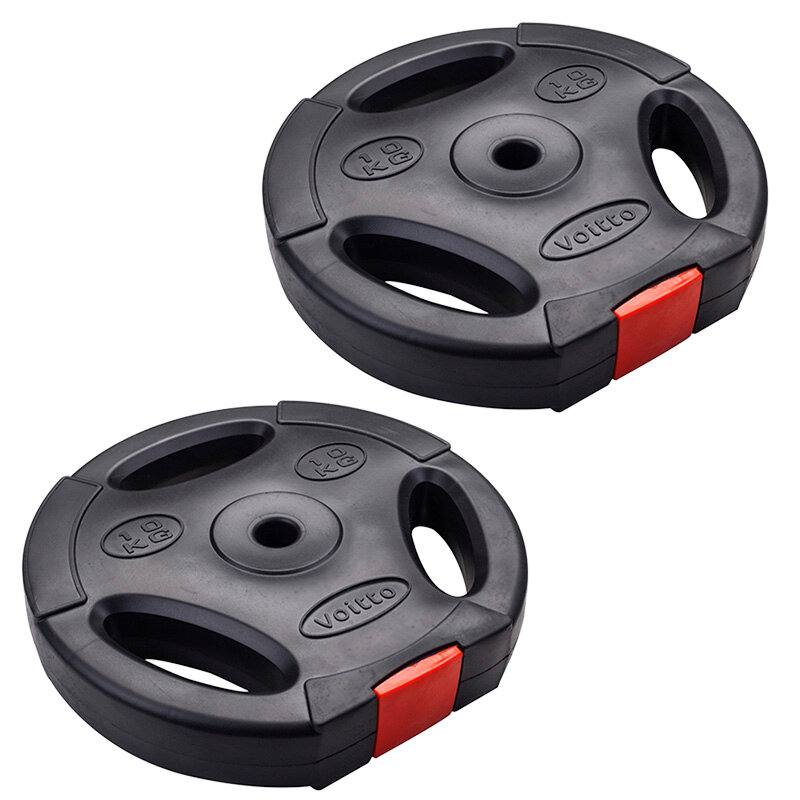 Набор пластиковых дисков с 3-мя хватами Voitto V-102 10 кг (2 шт) - d26