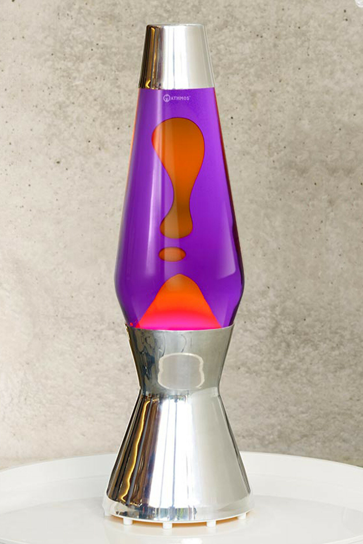 Лава-лампа Mathmos Astro Оранжевая/Фиолетовая Silver (Воск)