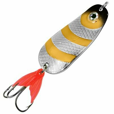 Блесна для рыбалки AQUA шмель 28,0g цвет 05 (серебро, золото), 1 штука