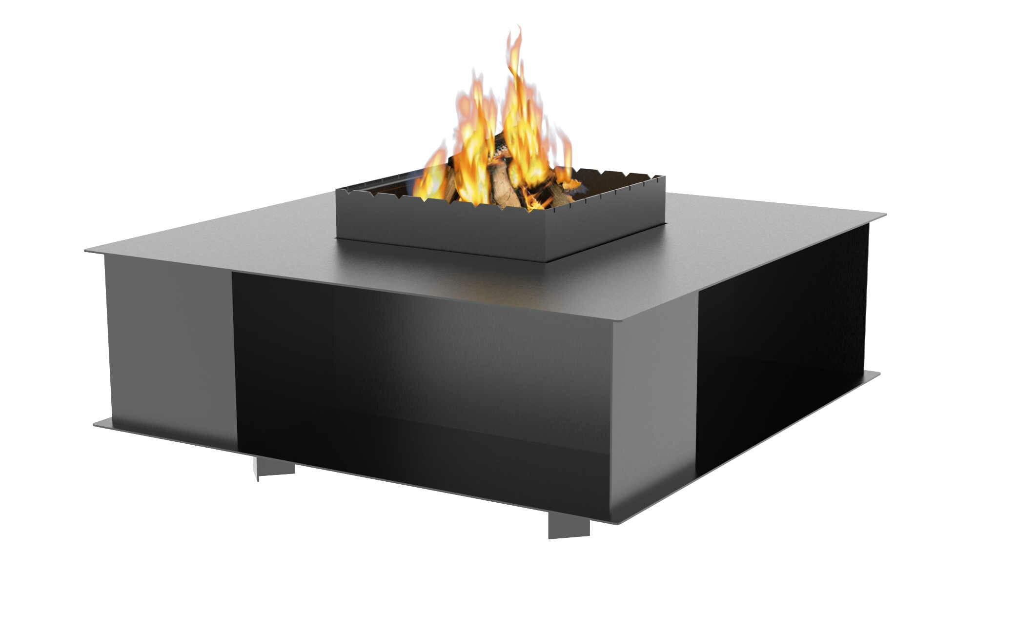 Чаша для костра - Дизайнерский очаг - Мангал квадратный