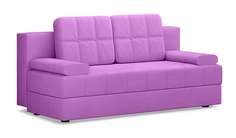 Диван раскладной Аура 7, механизм еврокнижка, в цвете фиолетовый (Велутто 41)