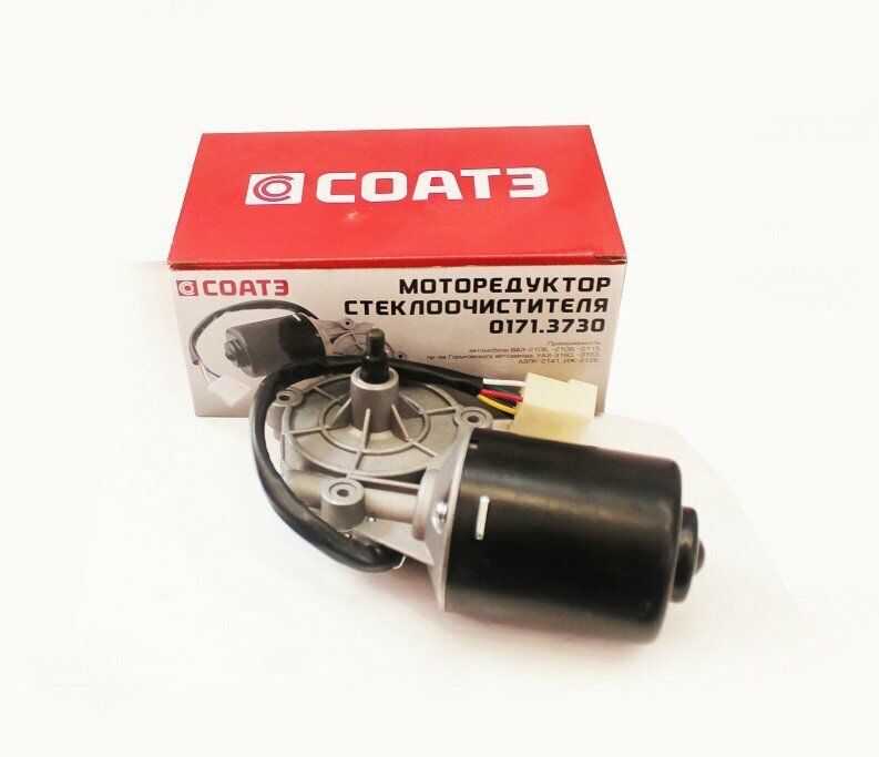 Моторчик дворников ВАЗ 2108-21099, ВАЗ 2113-2114-2115, Волга, Газель (вал 12мм) СОАТЭ 176.3730 / 171.3730