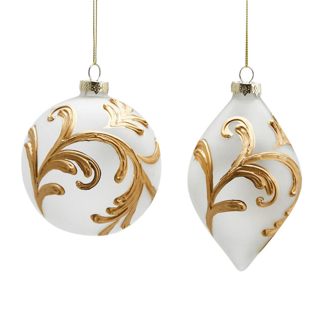 Набор стеклянных елочных игрушек Lianes Dorees 10 см, 6 шт, EDG, 684729-01-набор