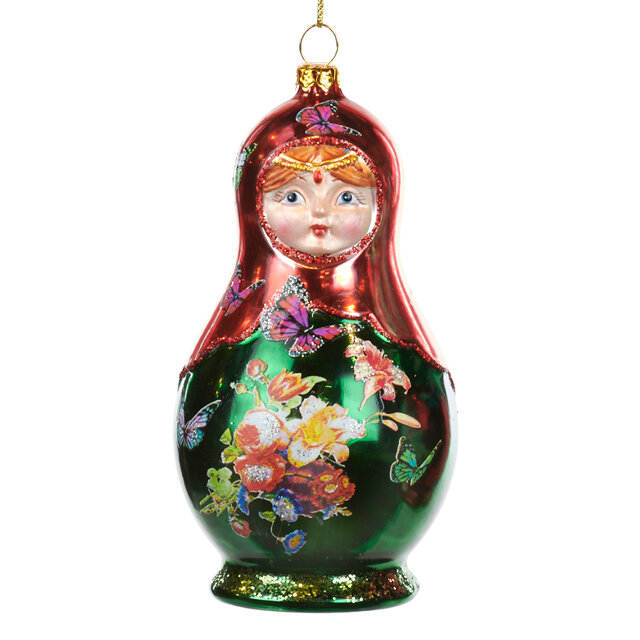 Стеклянная елочная игрушка Матрешка Ульяна - Russian Doll 14 см, Goodwill, TR22375-1