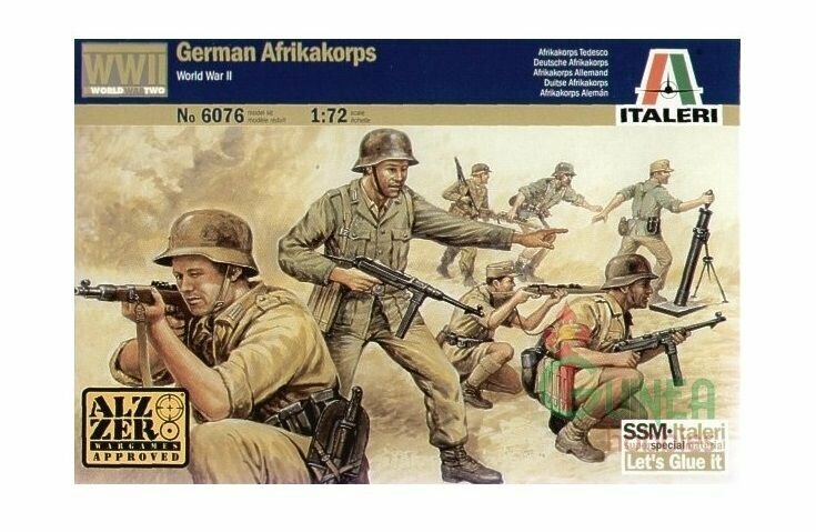 Сборная модель миниатюра / Модель для сборки Italeri / Солдатики German Afrika Korps
