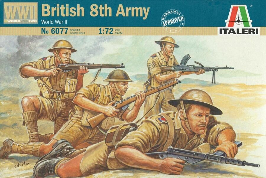 Сборная модель миниатюра / Модель для сборки Italeri / Солдатики British 8th Army