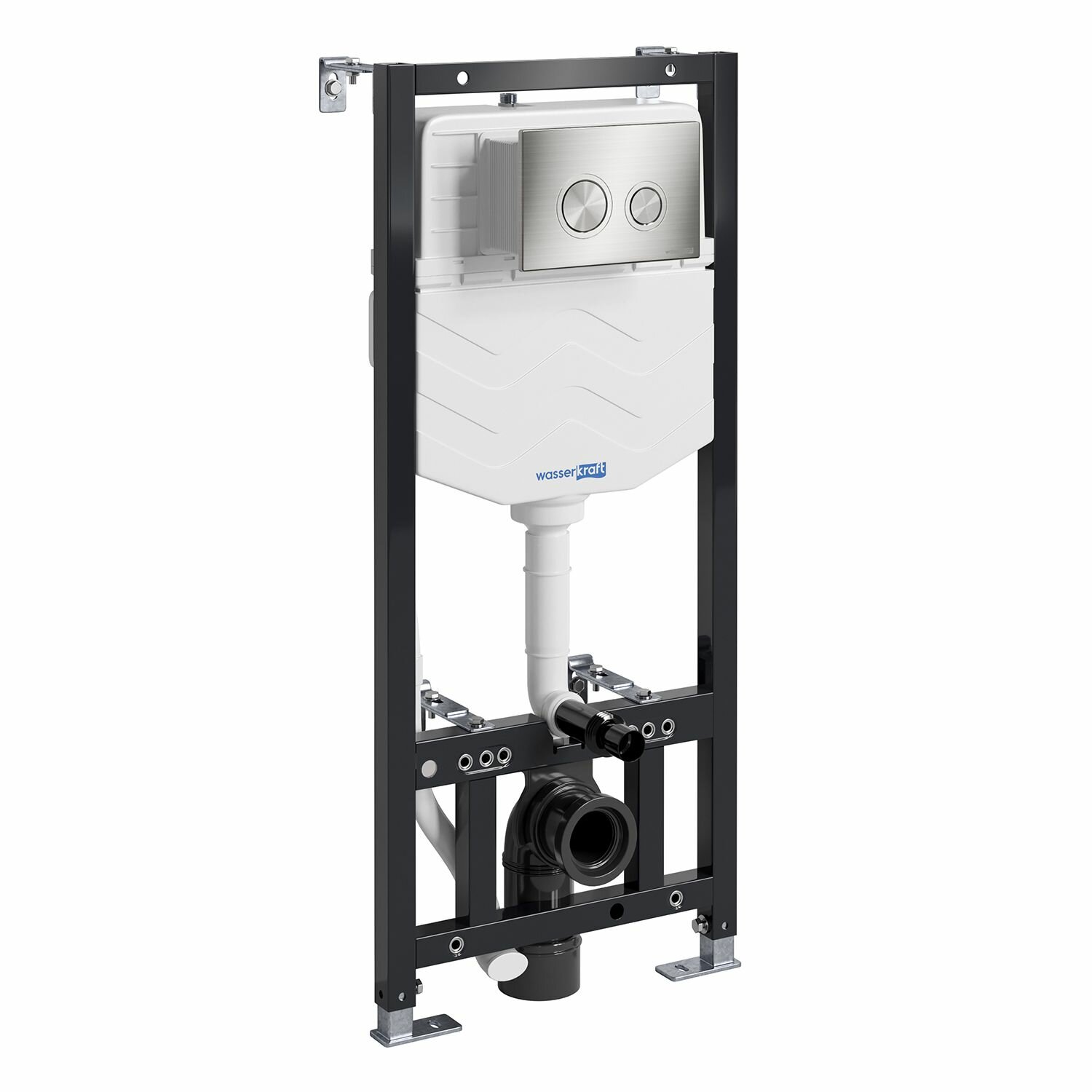 Система инсталляции для унитазов (кнопка никель) WasserKRAFT Aller 10TLT.010. ME. BN01