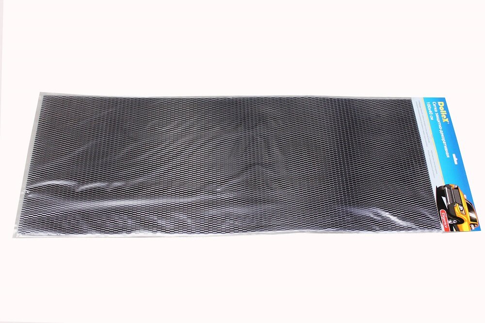 Сетка радиатора защитная алюминиевая 100х40см черная ячейки 20х6мм (DOLLEX)