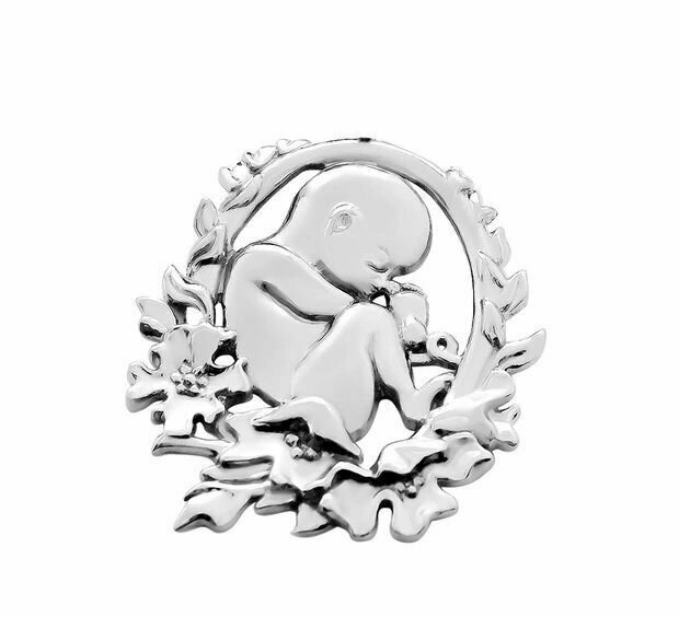 Медицинский значок "Малыш", серебристый