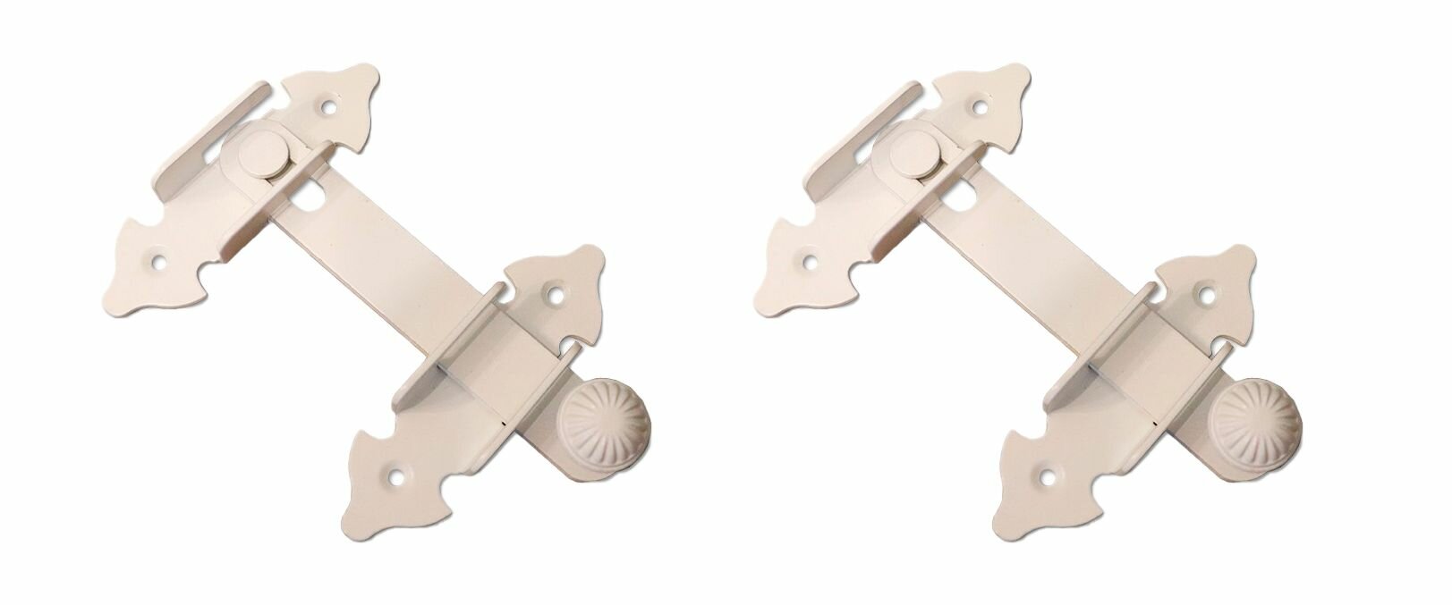 Щеколда малая ноэз ЩМ-120-SL белая матовая (комплект 2 штуки)