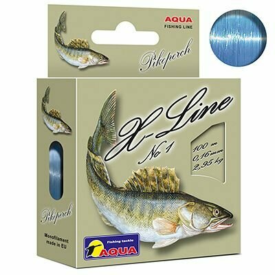 Монофильная леска для рыбалки Aqua X-Line Pikeperch (Судак) 0,16mm 100m ( 1 штука )