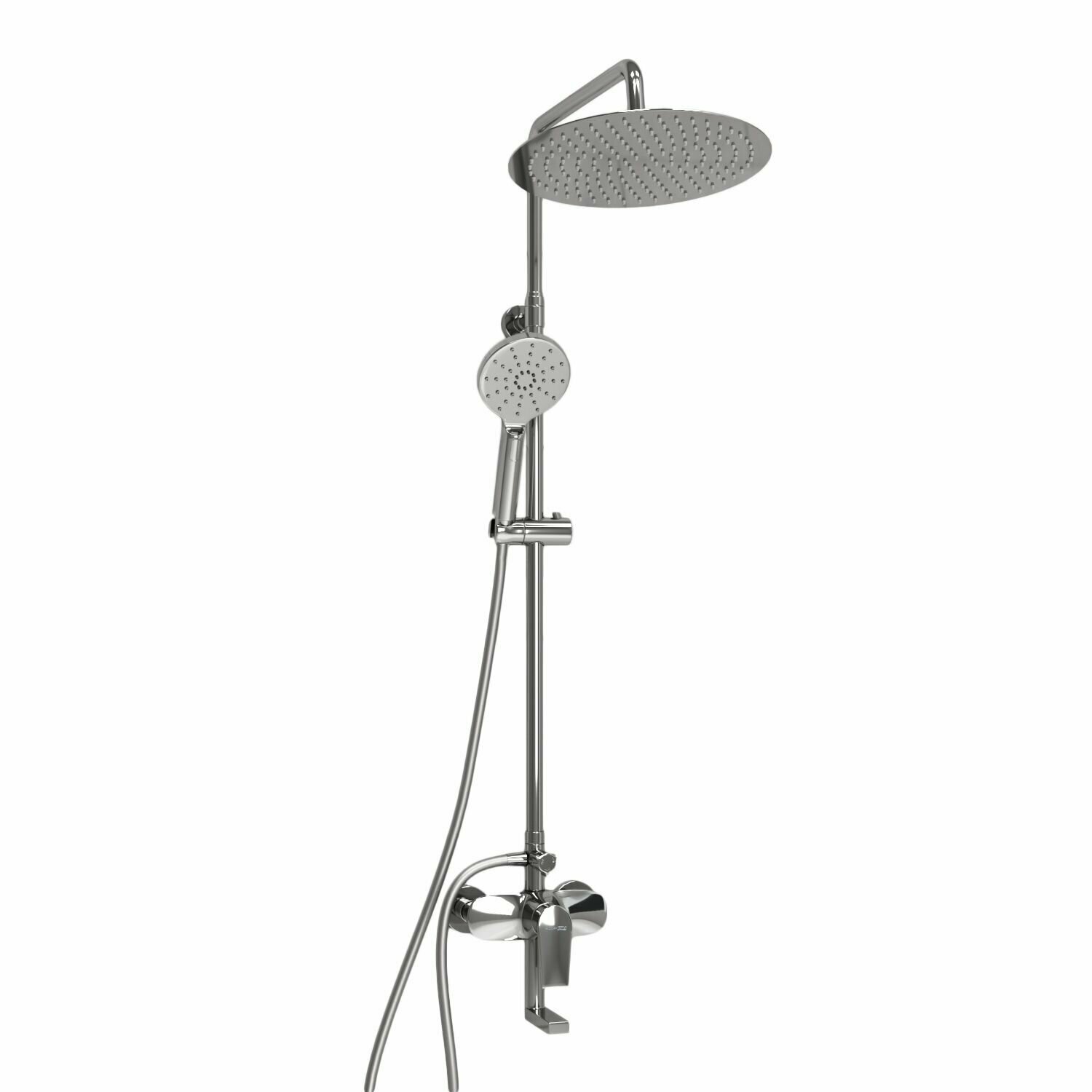 Душевой комплект со смесителем, хром, WasserKRAFT A166.116.127.087. CH