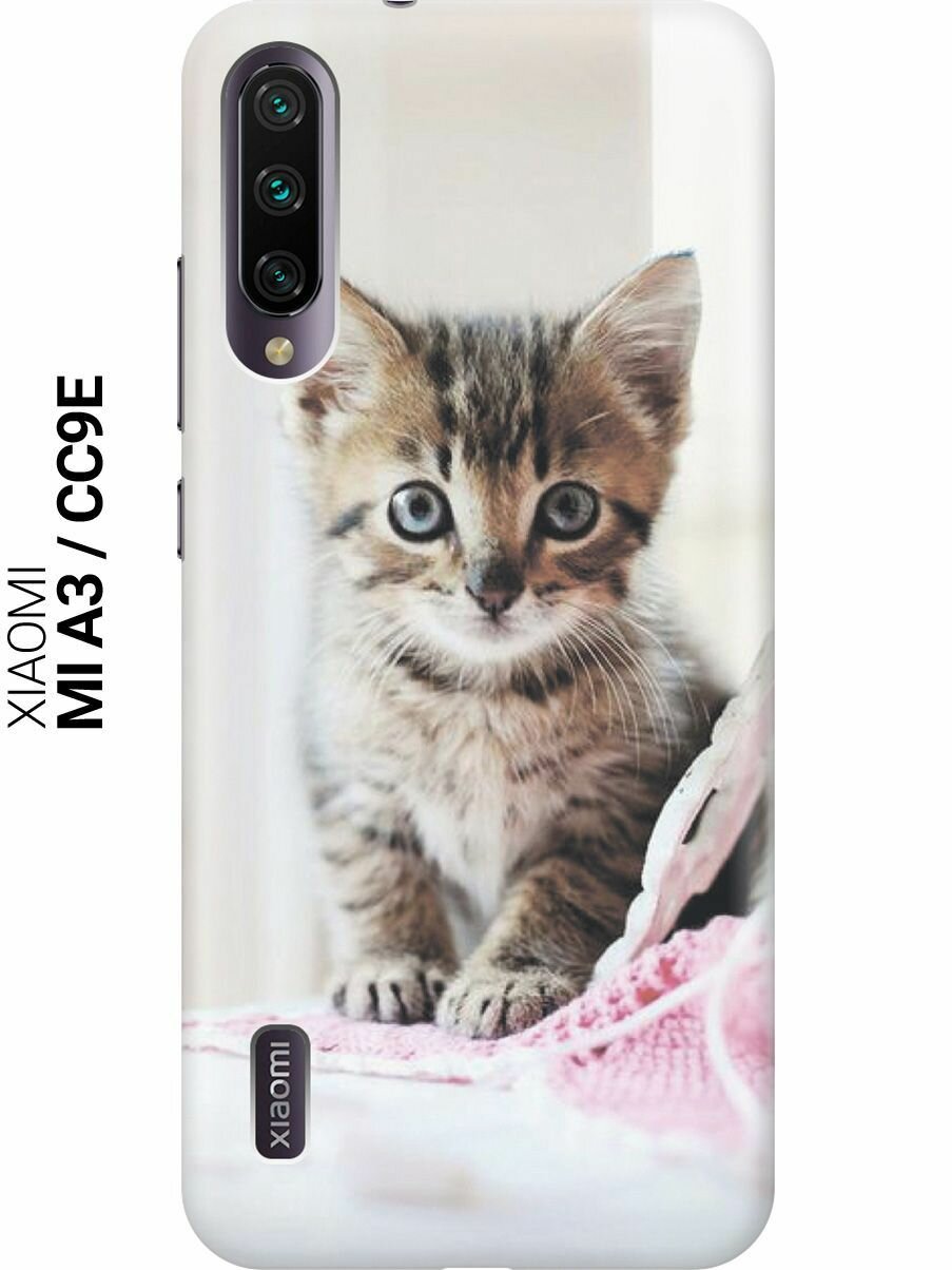 Силиконовый чехол на Xiaomi Mi A3, CC9e, Сяоми Ми А3, Ми СС9е с принтом "Милый котенок"
