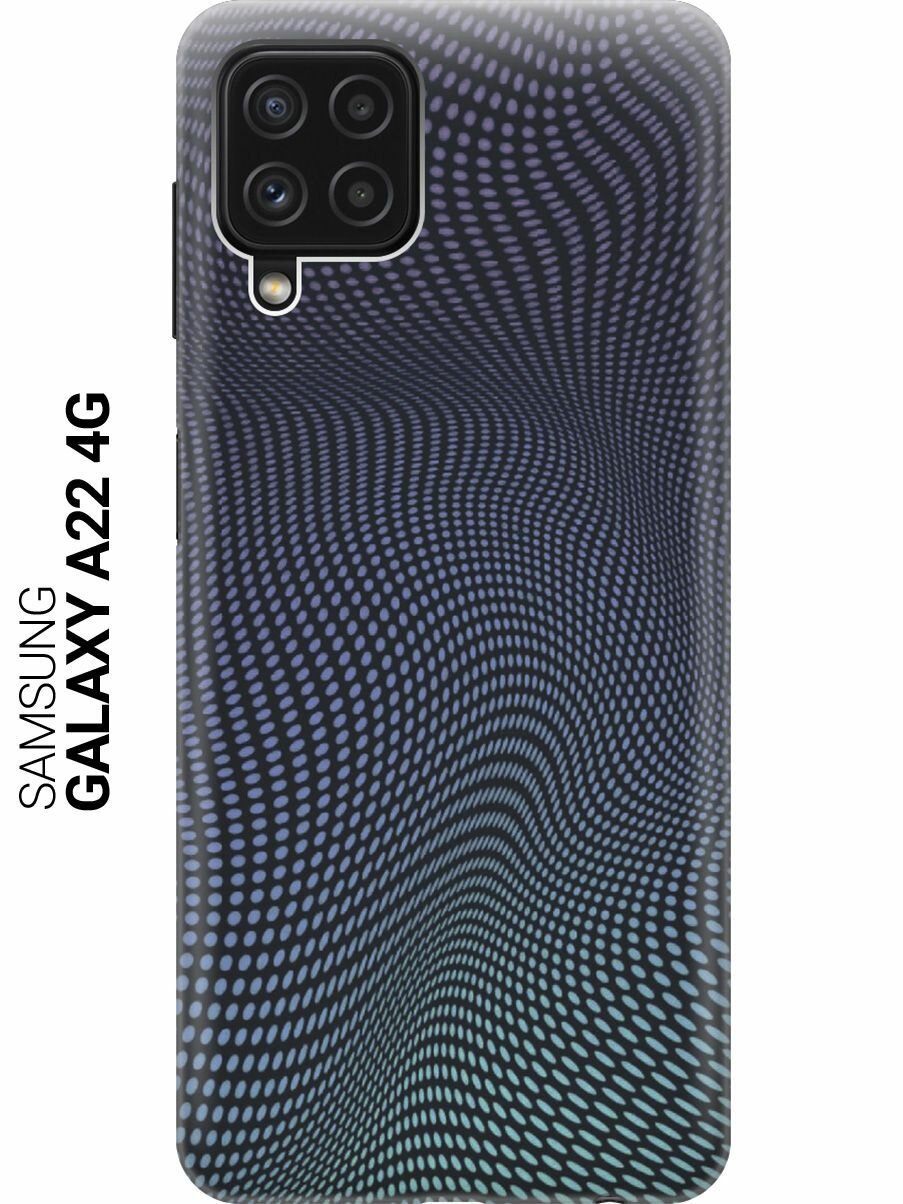 Силиконовый чехол на Samsung Galaxy A22, M32, M22, Самсунг А22, М32, М22 с принтом "Изгибы из точек"