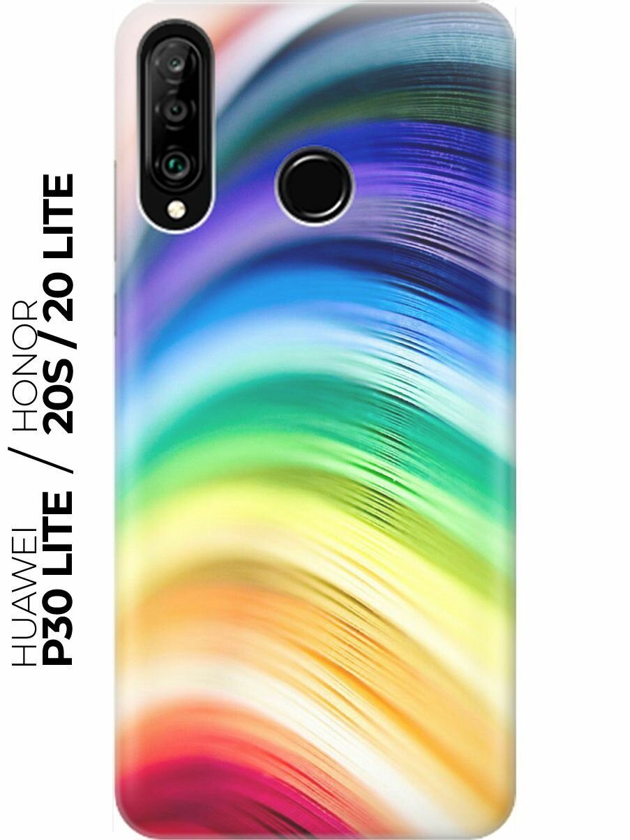 Накладка Transparent для Huawei P30 Lite / Honor 20S / Honor 20 Lite с принтом "Разноцветные нити"