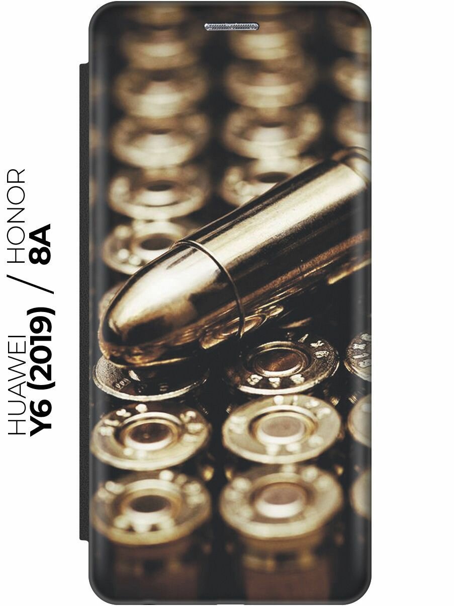 Чехол-книжка 9 мм на Honor 8A / 8A Pro / Huawei Y6 (2019) / Y6 Prime (2019) / Хонор 8а / 8а Про / Хуавей У6 2019 / У6 Прайм 2019 черный