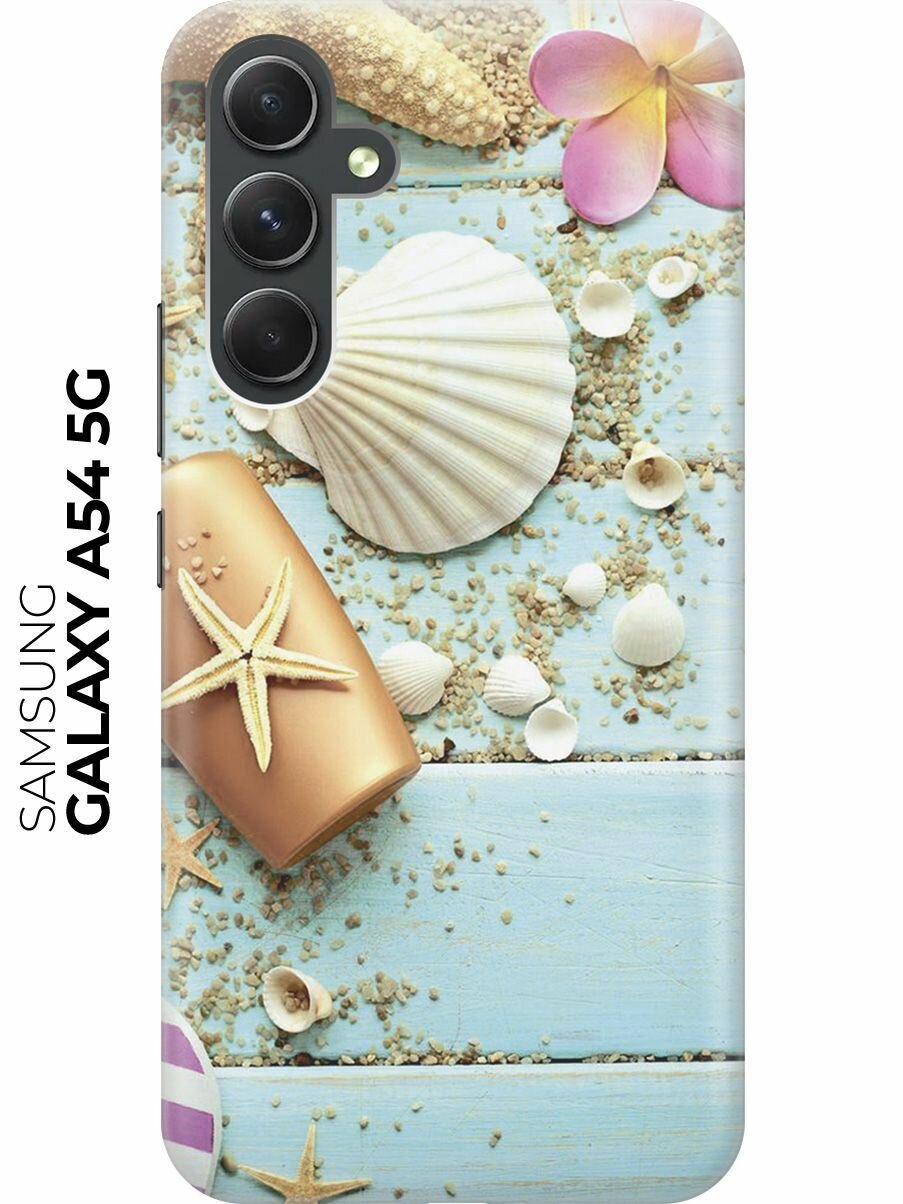 Силиконовый чехол Пляжный натюрморт на Samsung Galaxy A54 5G / Самсунг А54