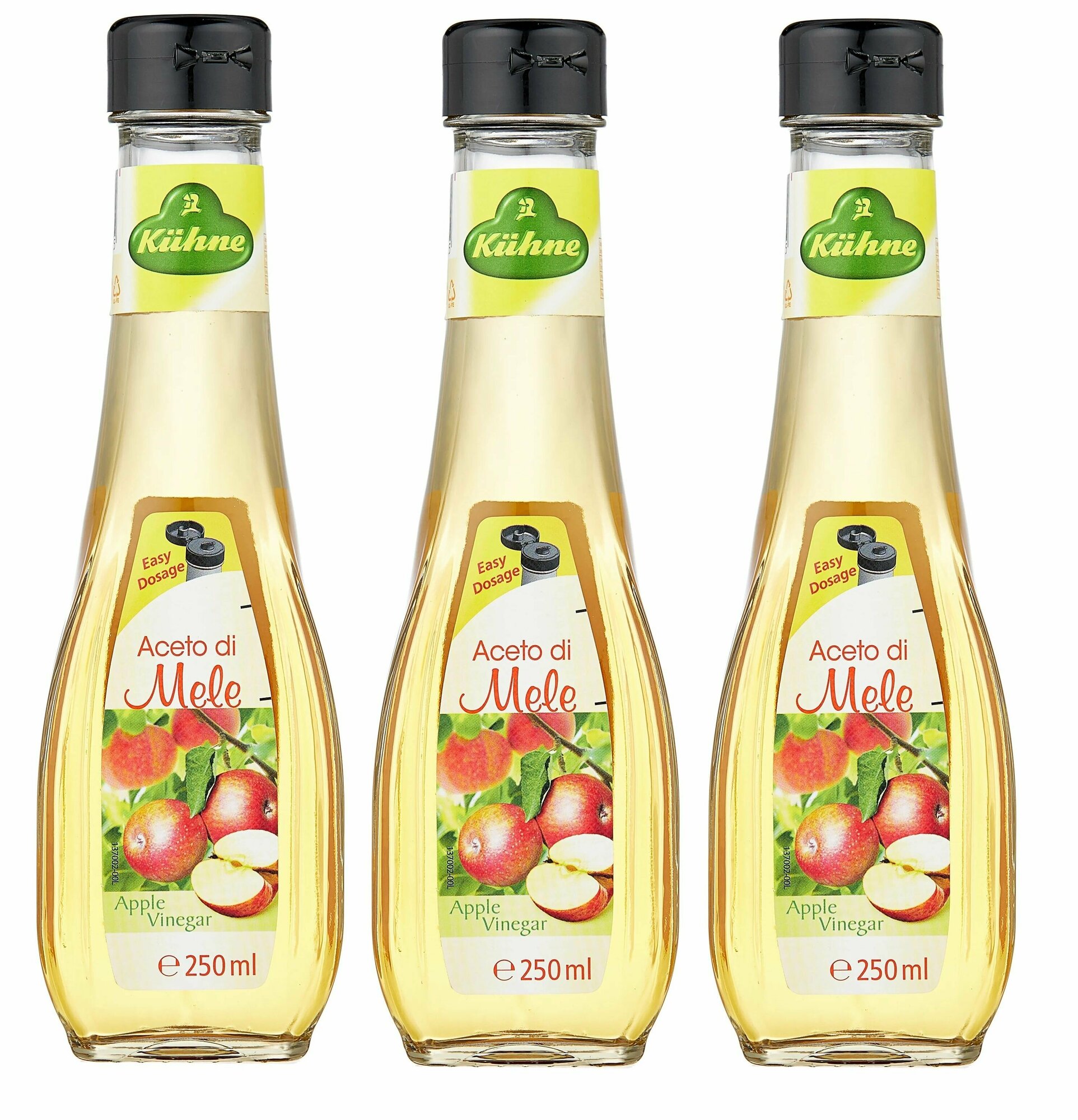 Уксус, "Kuhne Aceto di mele", яблочный, 5%, 250мл 3 шт
