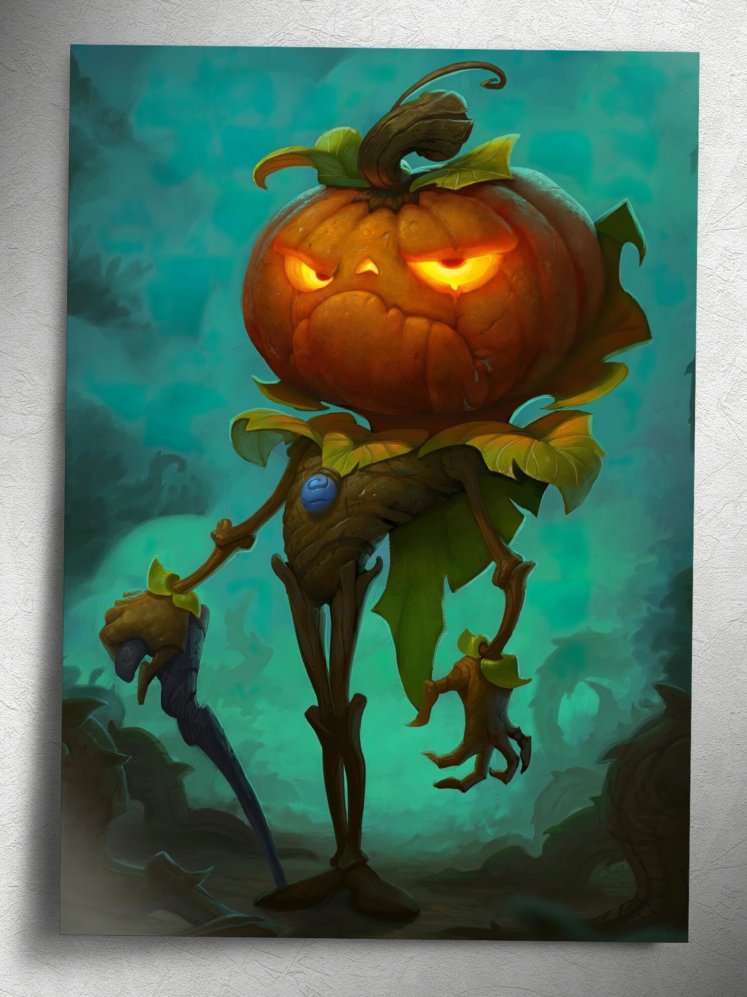 Постер Хэлоуин: Джек Тыквенная Голова Halloween, на А5