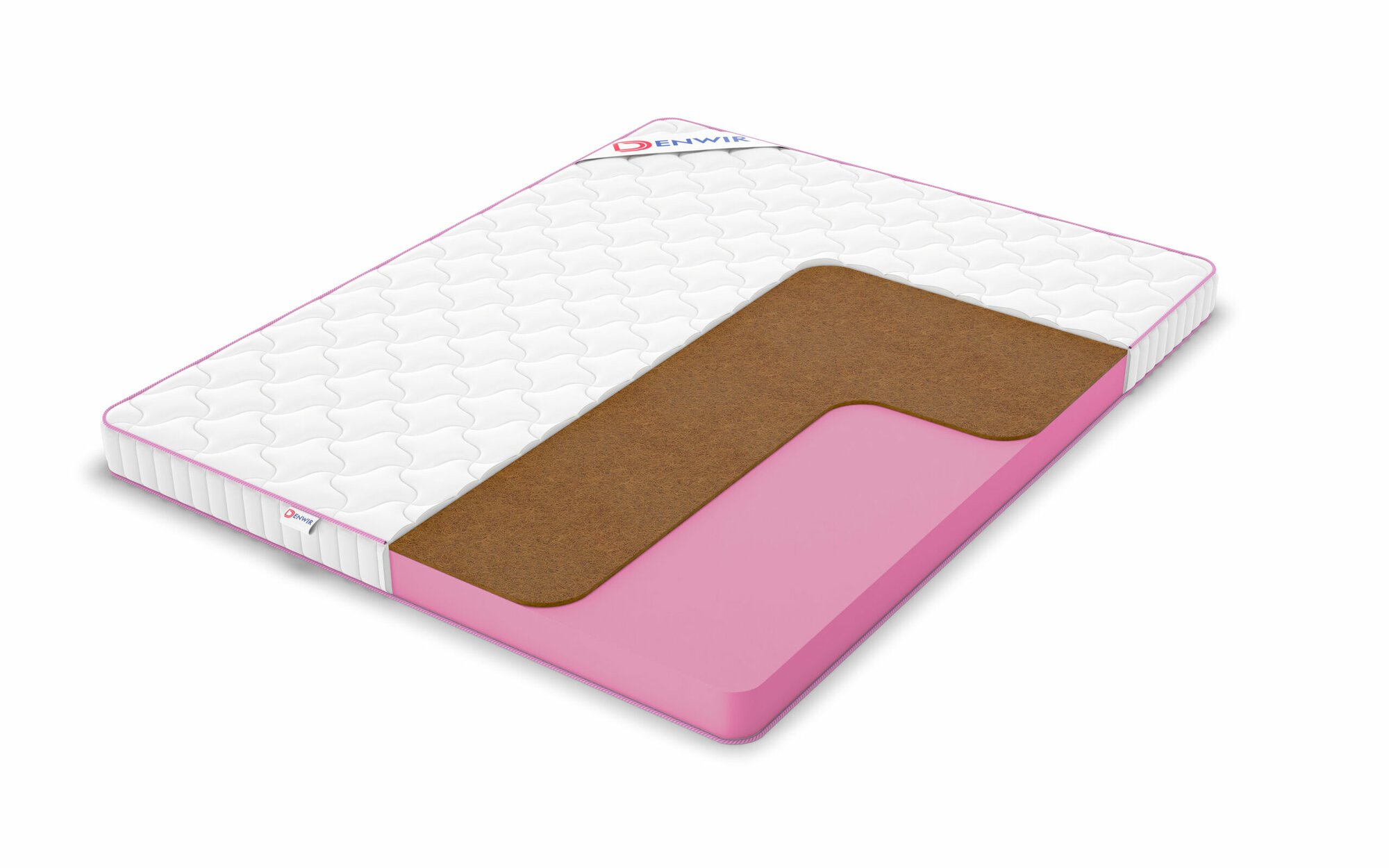 Матрас Denwir Mega Foam Hard 11 90х190 высота 12 см анатомический жесткий средней жесткости кокосовый Беспружинный