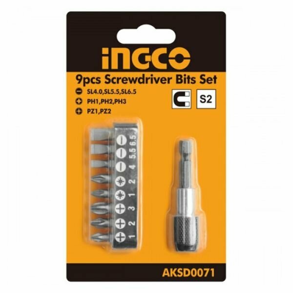 Набор бит с держателем INGCO AKSD0071