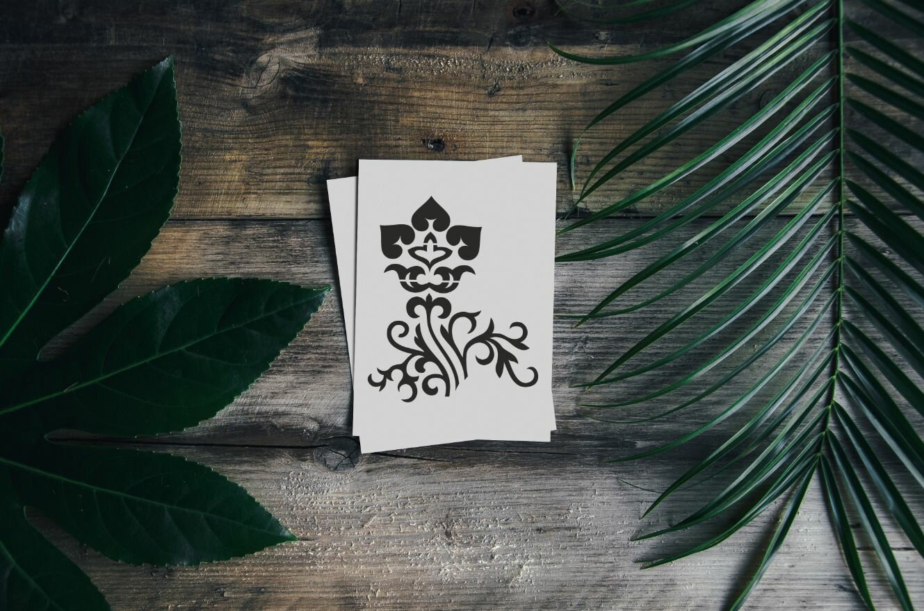 Трафарет Цветок 4 / шаблон пластиковый многоразовый