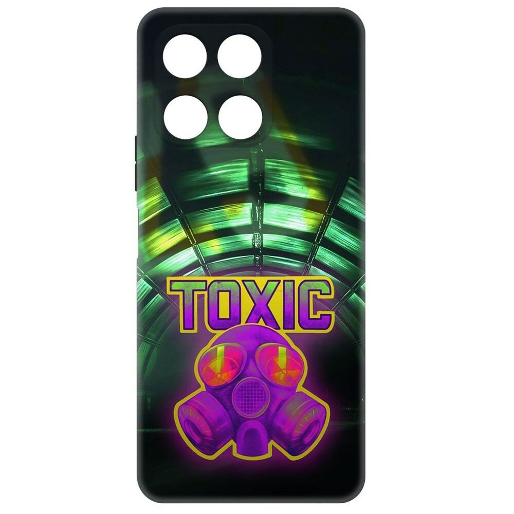 Чехол-накладка Krutoff Soft Case Cтандофф 2 (Standoff 2) - Стикер Toxic для Honor X6a черный