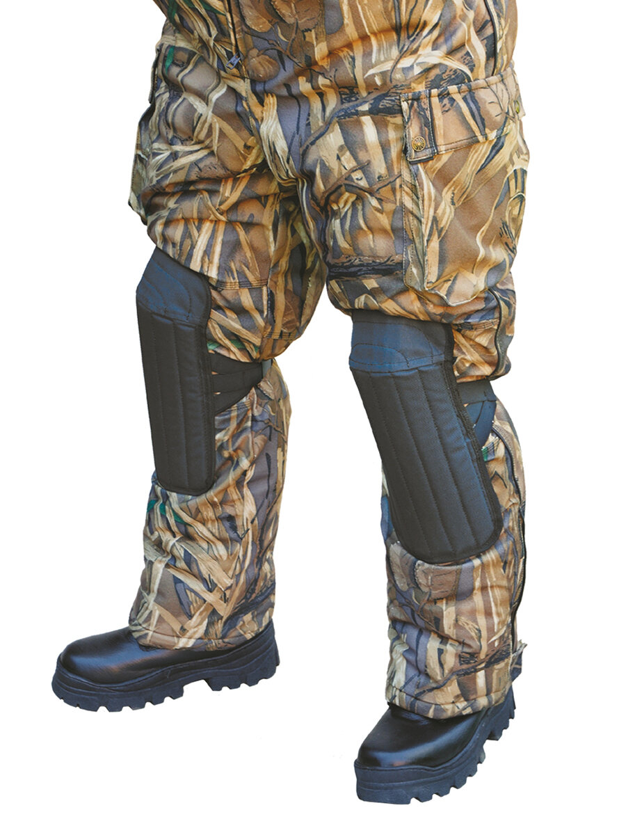 Наколенники рыболова защитные непромокаемые ХСН, регулируемые, цвет черный